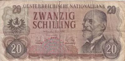 Banknote Austria 20 Schilling - Auer v. Welsbach - Landscape - 1956 ...