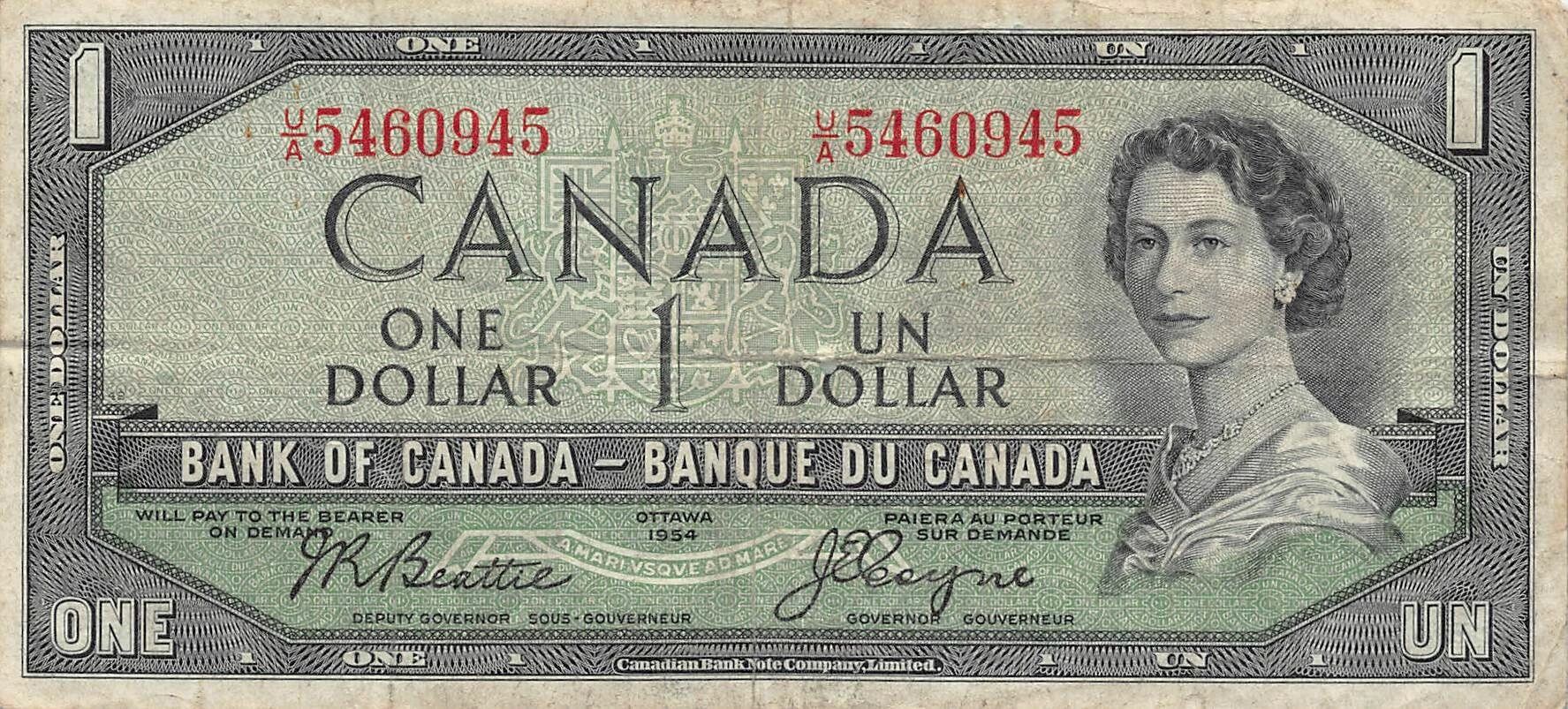 Banknote Canada 1 Dollar - Elisabeth II - 1954 - P.75a