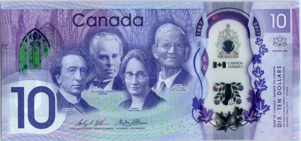 Banknote Canada 10 Dollars 150 years of the Confederation of Canada ...