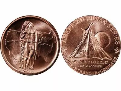 Coin Etats Unis d'Amérique Oregon Track - 1 Copper Ounce