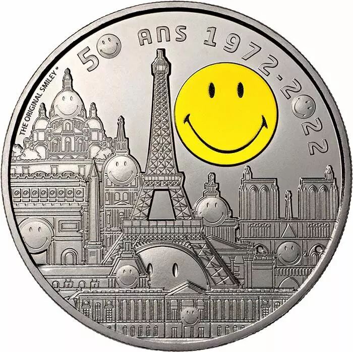 Pièce France - Monnaie de Paris 50 ans du Smiley - médaille (Blister ...