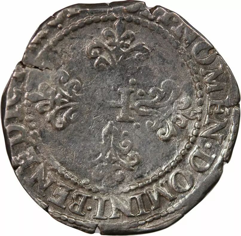 Coin France HENRI III - FRANC WITH FLAT COLLAR B ROUEN