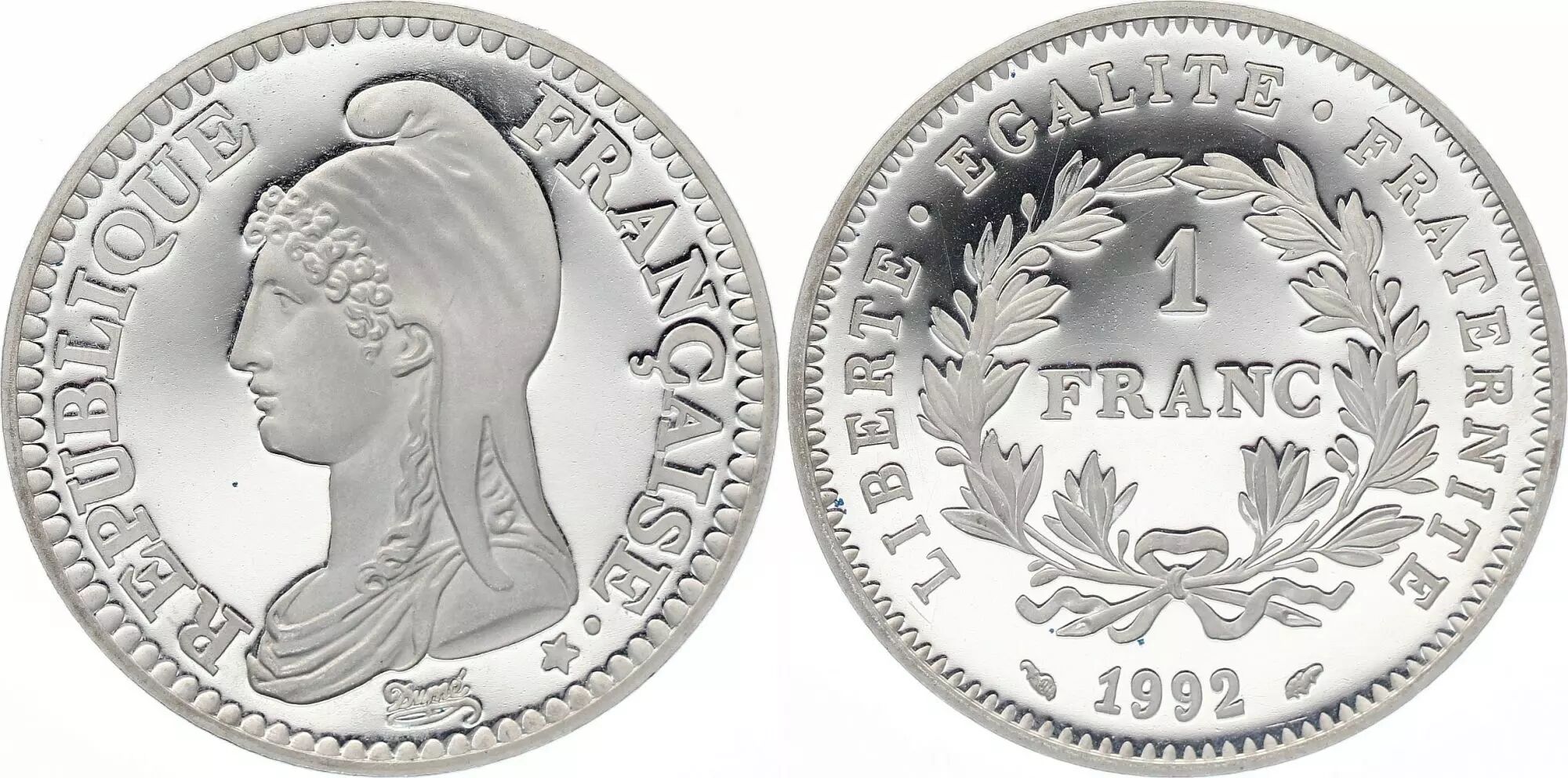 Pi ce France 1 Franc 200 Ans De La R publique Piefort 1992 Argent Pi ce France 1 Franc 200 Ans De La R publique Piefort 1992 Argent