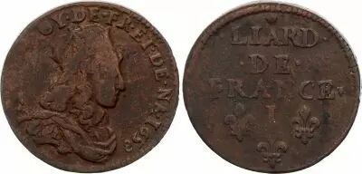 Pièce France Liard de France au buste juvénile - Louis XIV 1658 I Limoges