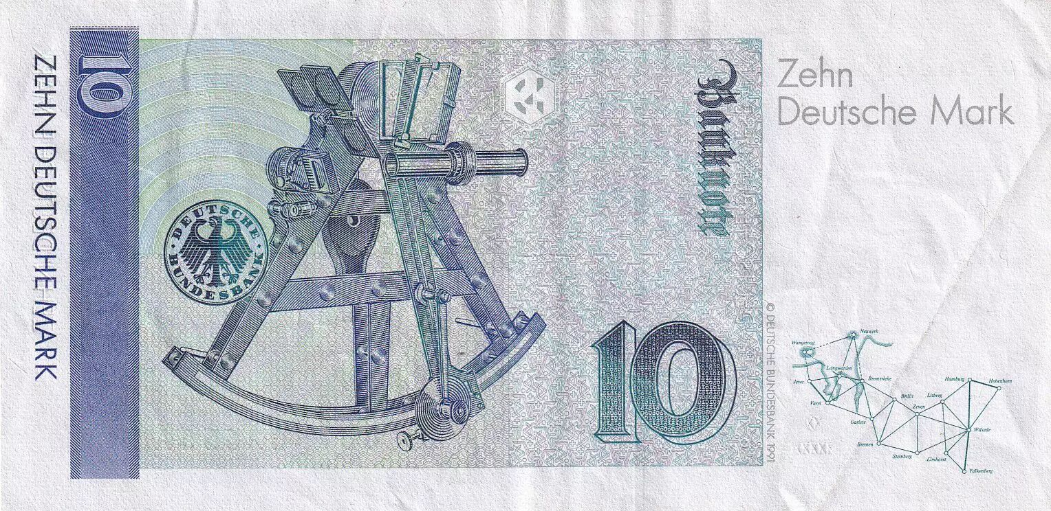 Banknote Germany (Federal Rep.) 10 Mark - Carl Friedr Gauss - 1993 - P.38c