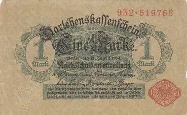 Banknote Germany 1 Mark - 1914 - P.51 - F