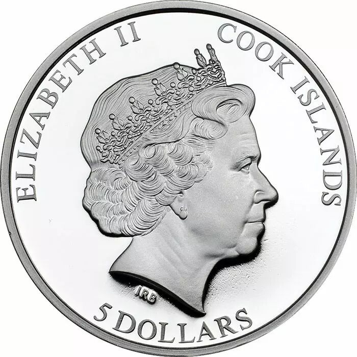 Pièce Iles Cook 5 Dollars - 2015 - Angkor Wat