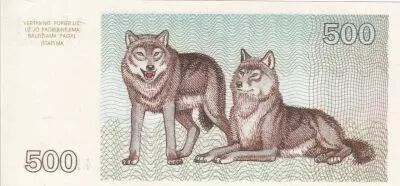 Banknote Lithuania 500 Talonu - Wolfs - 1993 - UNC - P.46