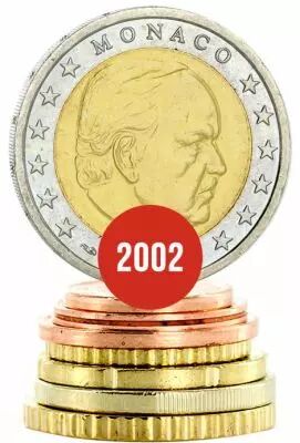 Pièce Monaco Série Euros MONACO 2002 (5 pièces)
