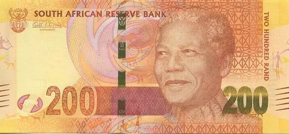 Banknote South Africa 200 Rand 2012 - Nelson Mandela - Leopards