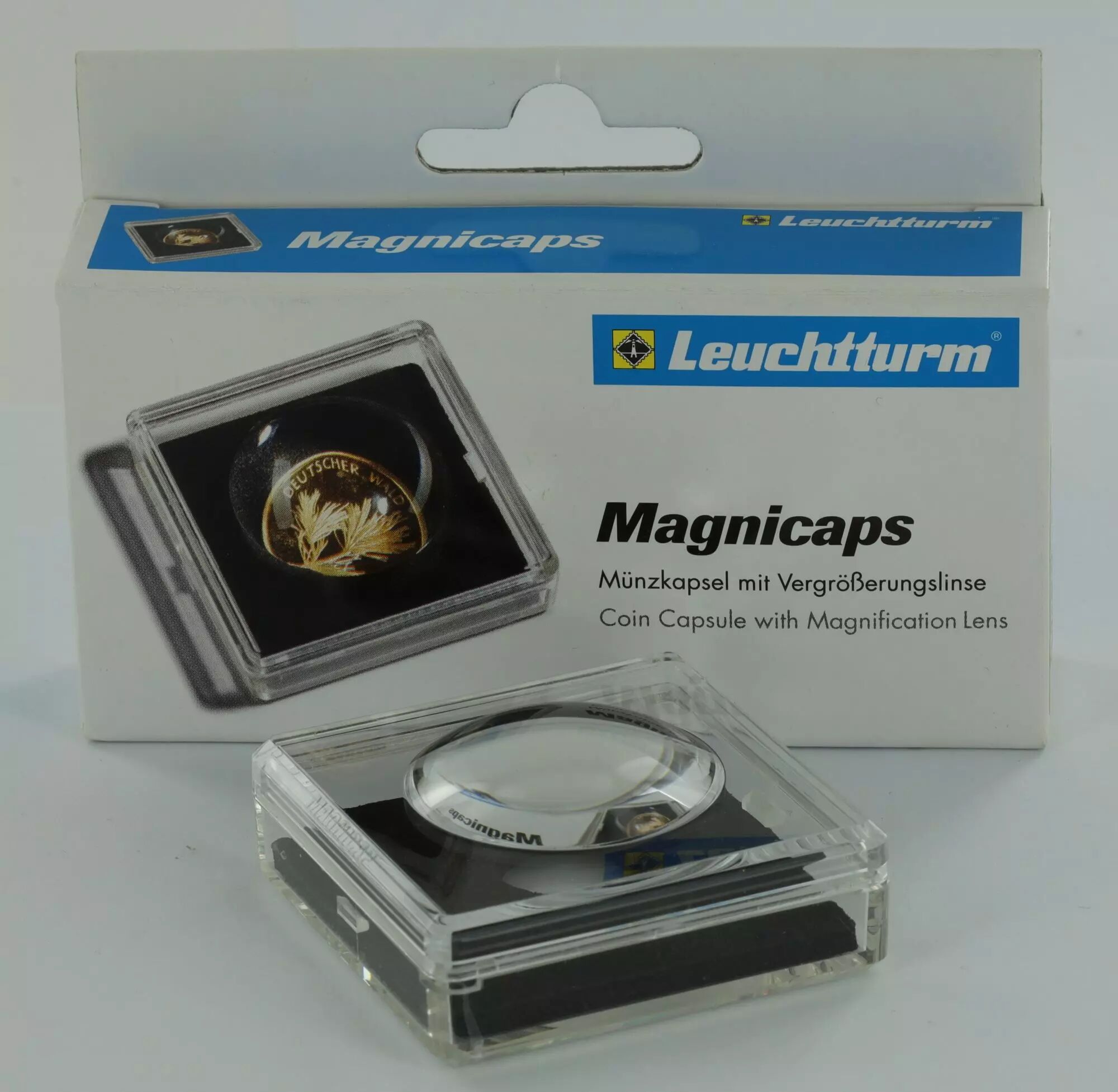 Square Capsules with Magnifying Lenses - 22 MM