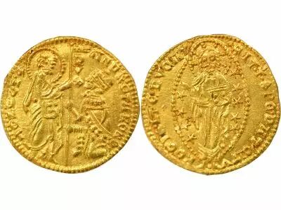 Coin Venice Andrea Contarini - Gold Zecchino - 1368 / 1382